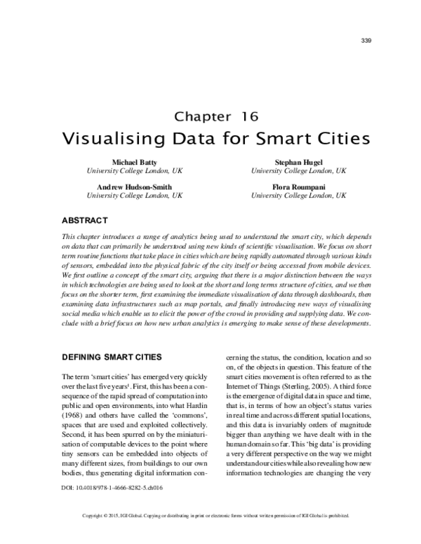 (PDF) Visualising Data for Smart Cities