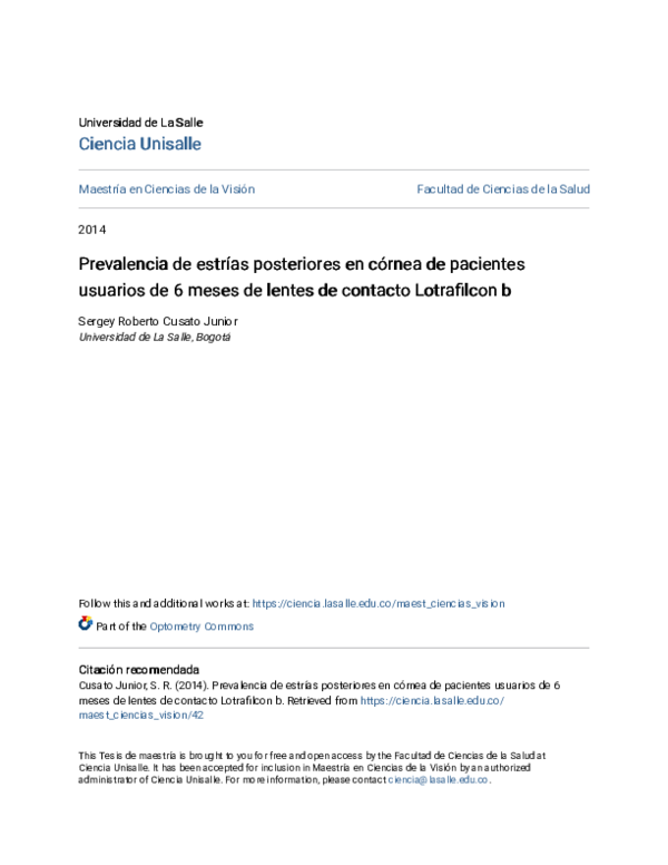 (PDF) Prevalencia de estrías posteriores en córnea de pacientes ...