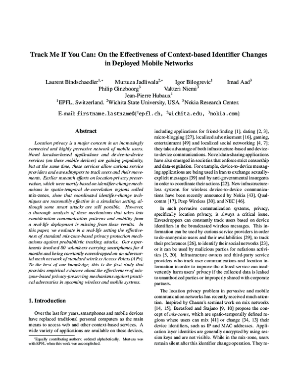 (PDF) Track Me If You Can: On the Effectiveness of Context-based ...