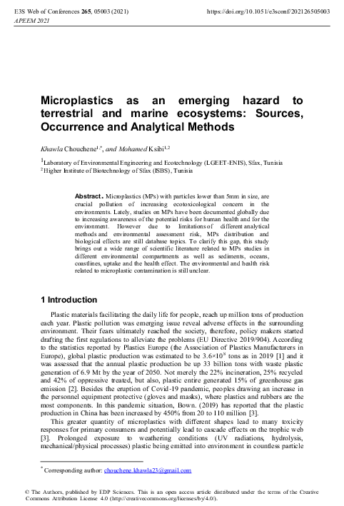 (PDF) Microplastics as an emerging hazard to terrestrial and marine ...