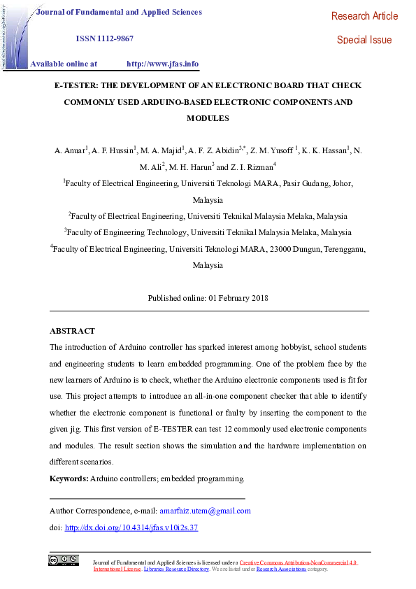 (PDF) E-tester: the development of an electronic board that check ...