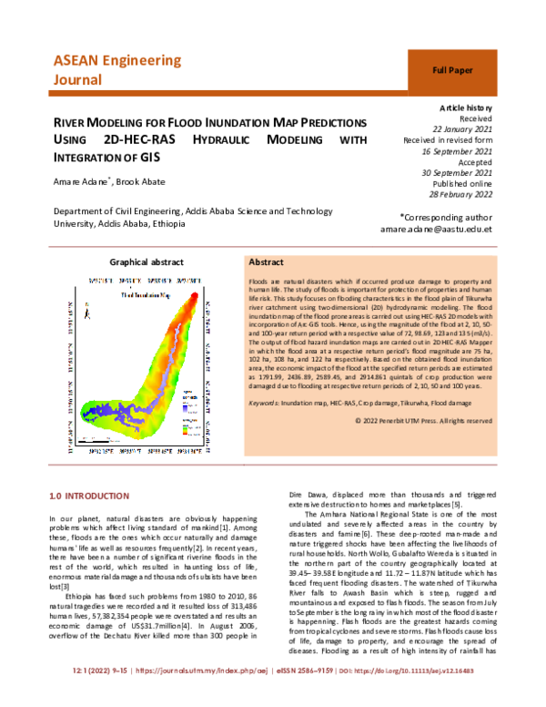 (PDF) River Modeling for Flood Inundation Map Predictions Using 2D-HEC-RAS Hydraulic Modeling ...