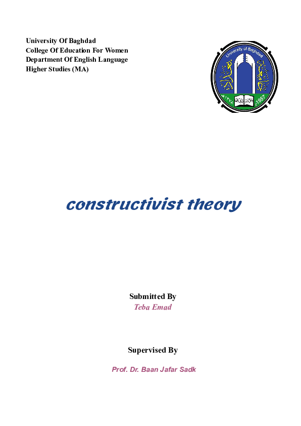 (PDF) Constructivism (1)