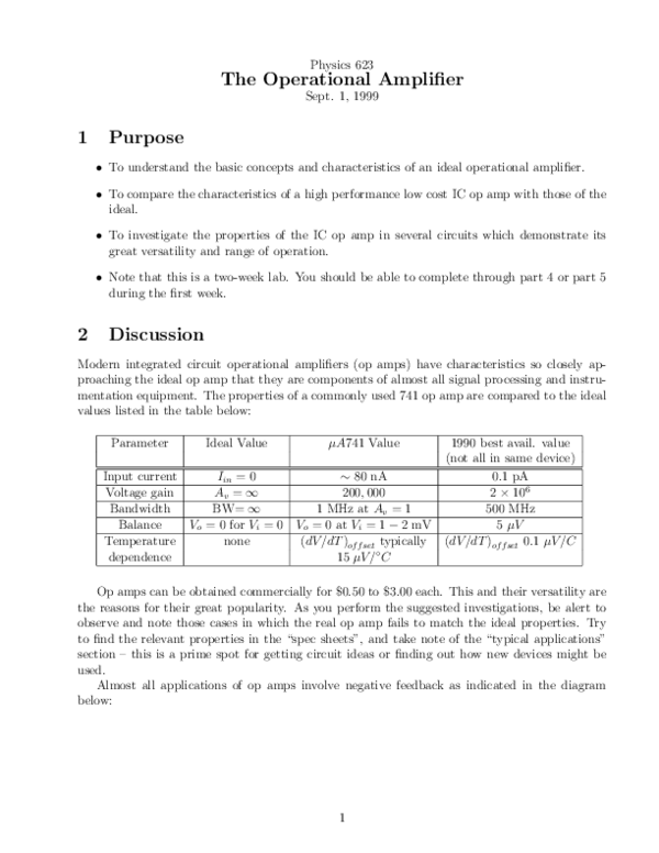 (PDF) Operational Amplifier