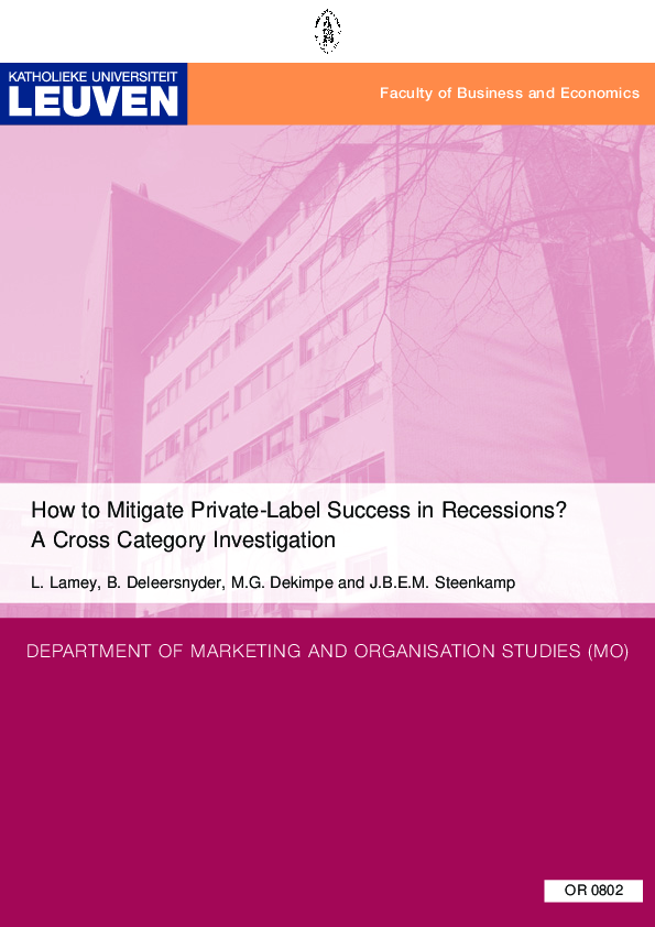(PDF) How to mitigate private-label success in recessions? A cross ...