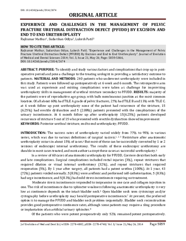 (PDF) Experience and Challenges in the Management of Pelvic Fracture ...
