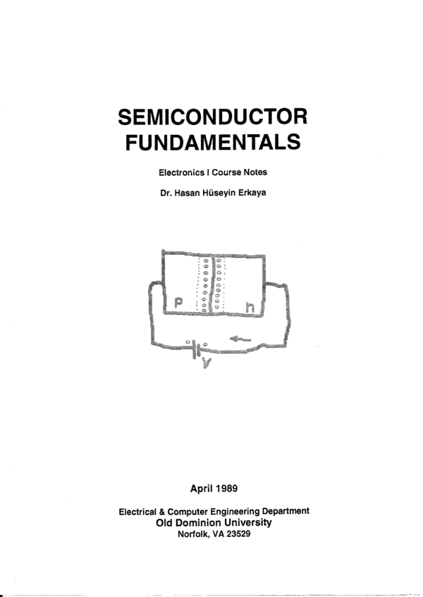 (PDF) Semiconductor fundamentals 1989 hhe