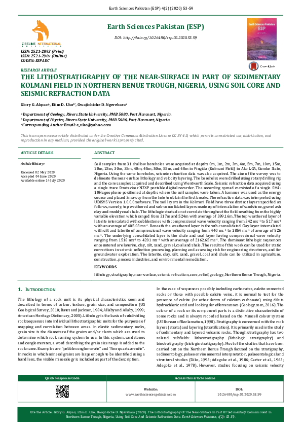 (PDF) The Lithostratigraphy of the Near-Surface in Part of Sedimentary ...