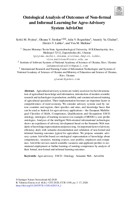 (PDF) Agro-Advisory System: Ontological Insights on Learning