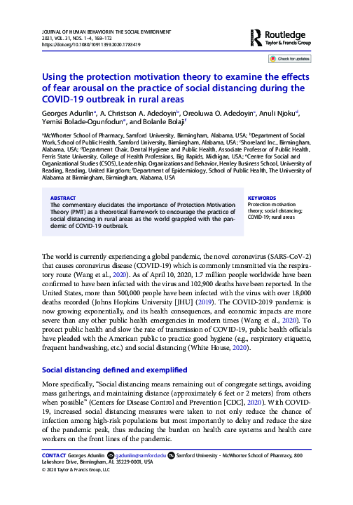 (PDF) Using the protection motivation theory to examine the effects of ...