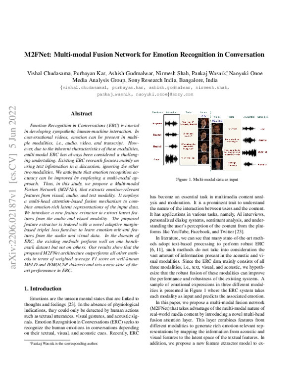 Pdf M2fnet Multi Modal Fusion Network For Emotion Recognition In Conversation