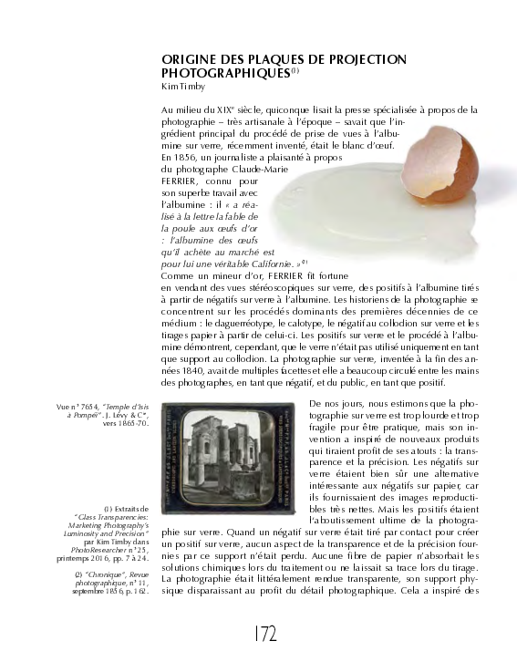 (PDF) L'origine des plaques de projection photographiques