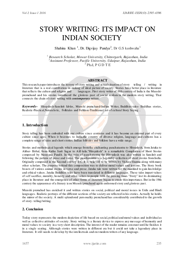 (PDF) Story Writing: Its Impact on