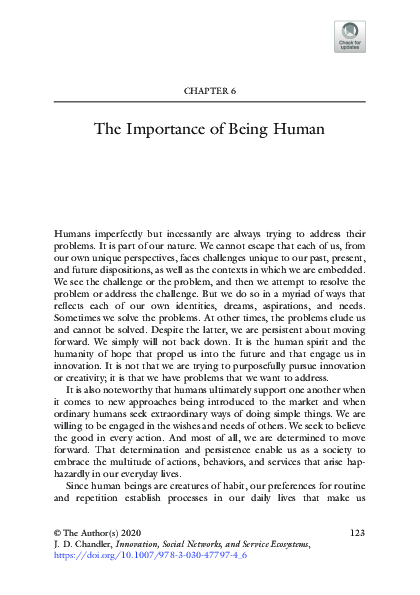 The Importance of Being Human