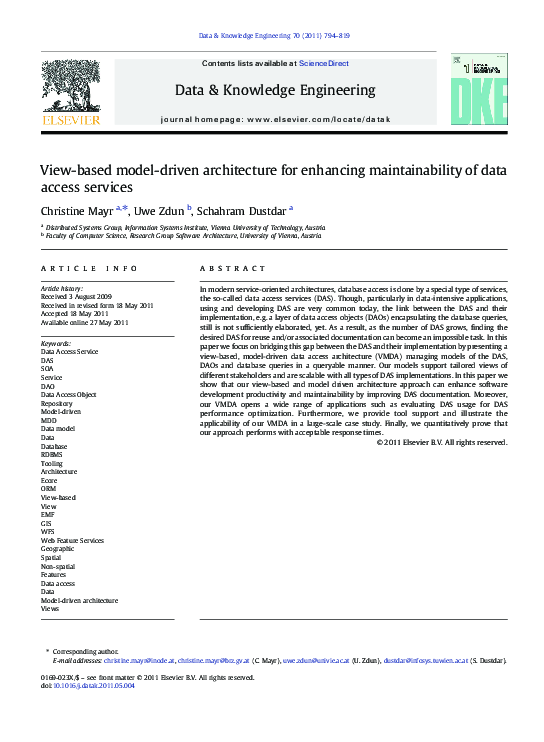 (PDF) Contents lists available at ScienceDirect Data & Knowledge ...