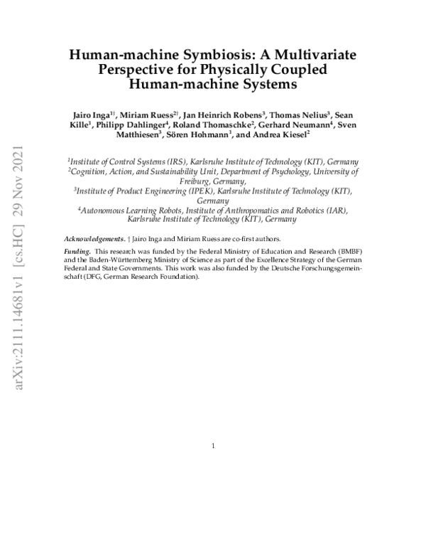 (PDF) Human-Machine Symbiosis: A Multivariate Perspective for ...