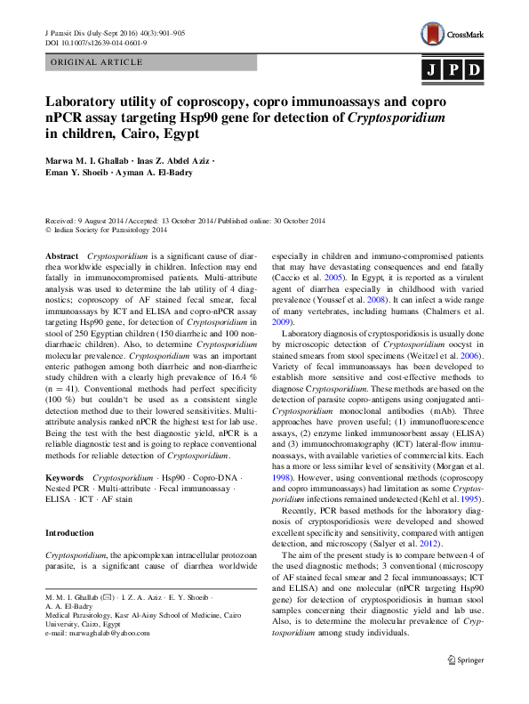 (PDF) Laboratory utility of coproscopy, copro immunoassays and copro ...