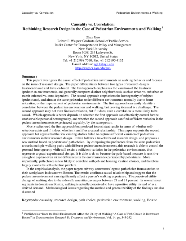 (PDF) Causality vs. Correlation: Rethinking Research Design in the Case ...