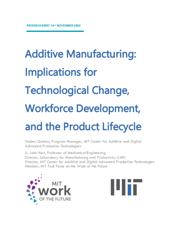 (PDF) Additive Manufacturing: Implications for Technological Change ...