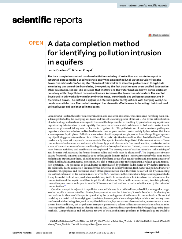 (PDF) A data completion method for identifying pollution intrusion in ...