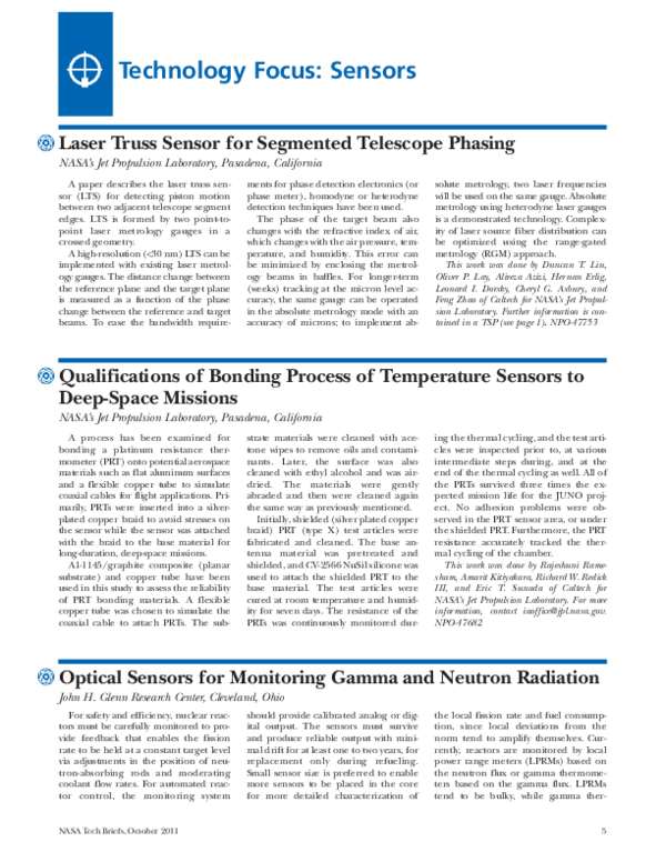 (PDF) Laser Truss Sensor for Segmented Telescope Phasing