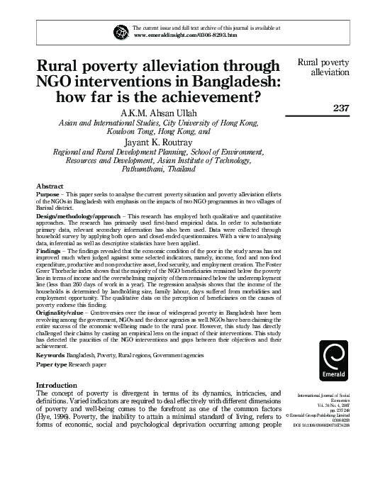 (PDF) Rural poverty alleviation through NGO interventions in Bangladesh ...