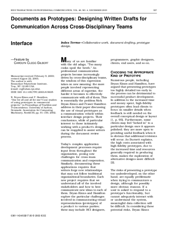 (PDF) Documents as prototypes: designing written drafts for ...