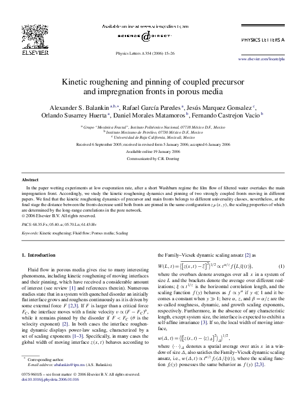 (PDF) RETRACTED: Kinetic roughening and pinning of coupled precursor ...