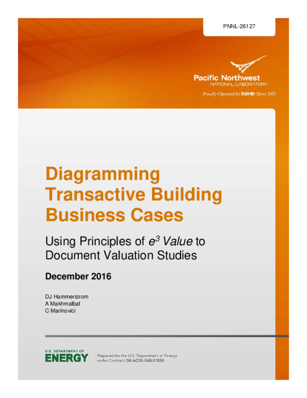 (PDF) Diagramming Transactive Building Business Cases: Using Principles ...