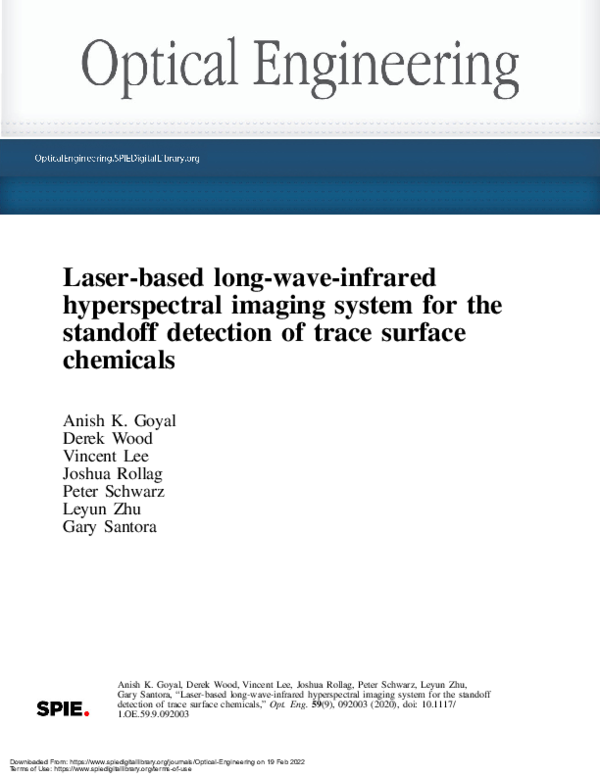 (PDF) Laser-based long-wave-infrared hyperspectral imaging system for ...
