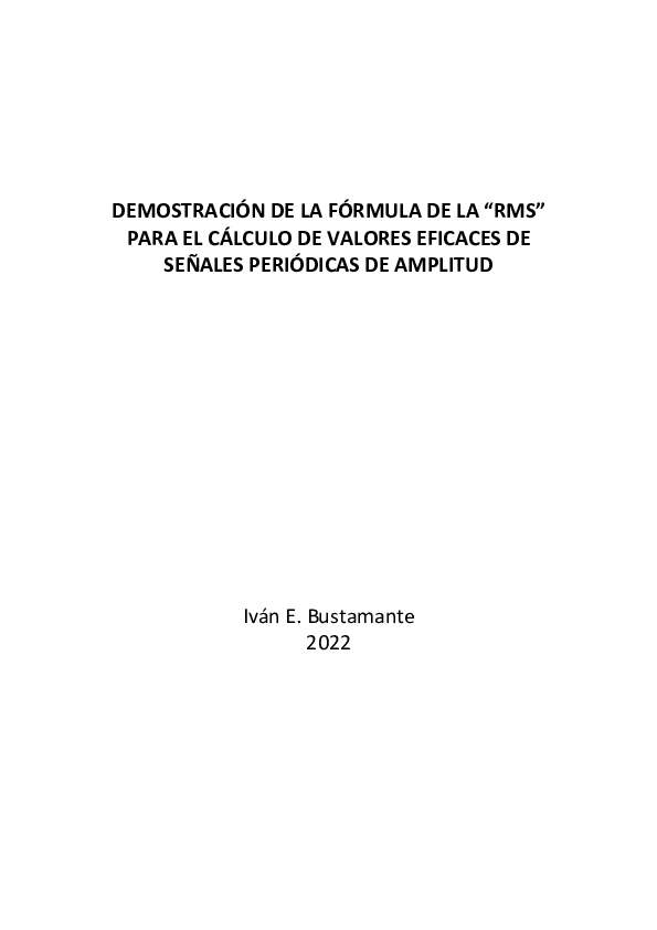 (PDF) Valor eficaz - RMS contra promedio del valor absoluto