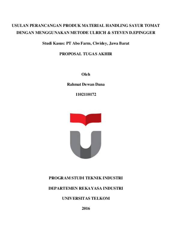 (PDF) Usulan Perancangan Produk Material Handling Sayur Tomat Dengan ...
