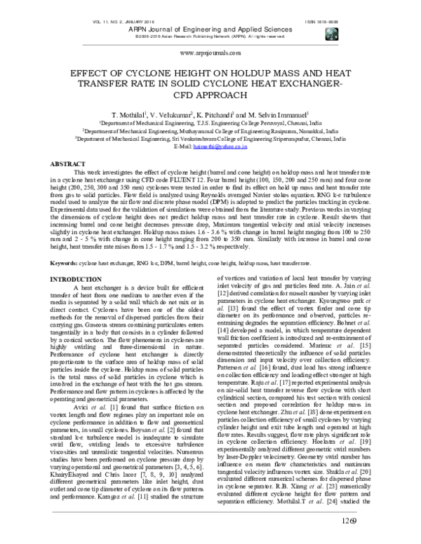 (PDF) Effect of Cyclone Height on Holdup Mass and Heat Transfer Rate in ...