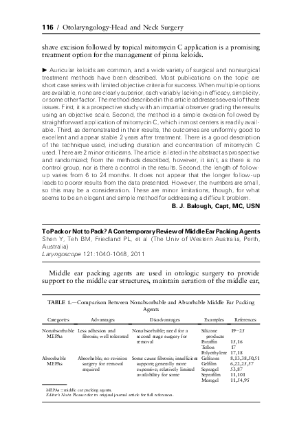 (PDF) To pack or not to pack? A contemporary review of middle ear ...