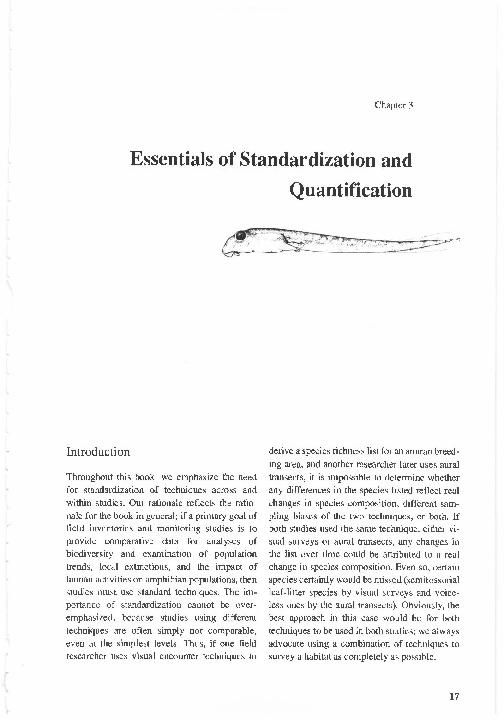 (PDF) Essentials of Standardization and Quantification