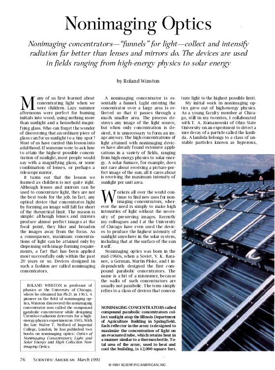 (PDF) Nonimaging Optics