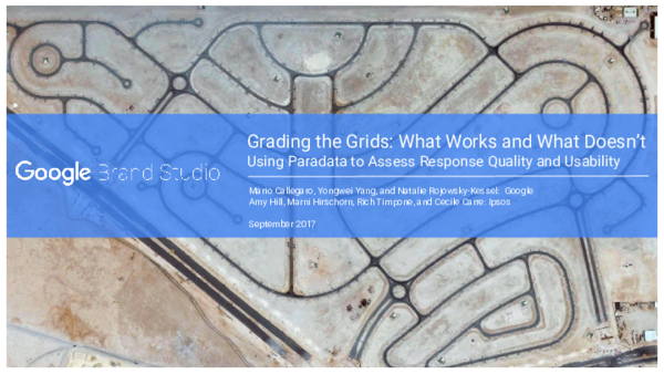 (PDF) Grading the Grids: What Works and What Doesn’t Using Paradata to ...