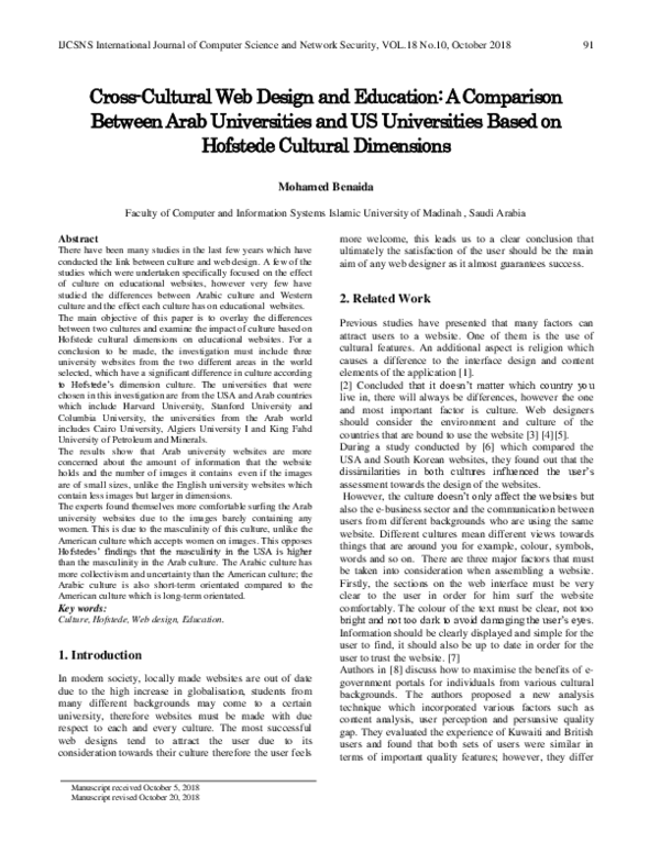 (PDF) Cross-Cultural Web Design and Education: A Comparison Between ...