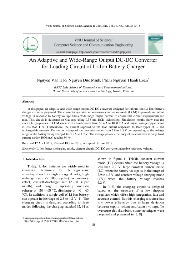 (PDF) An Adaptive and Wide-Range Output DC-DC Converter for Loading ...
