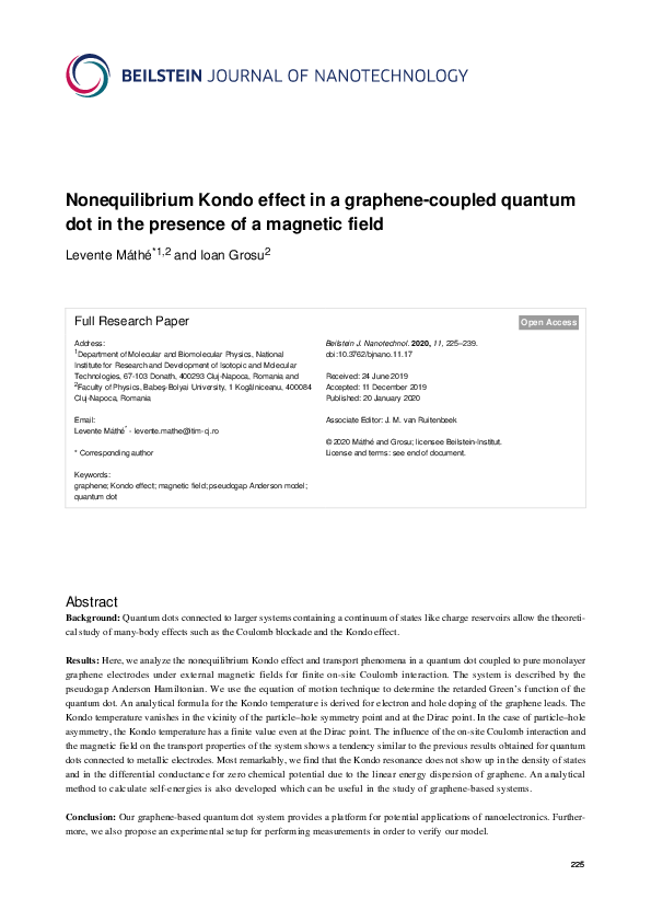 (PDF) Nonequilibrium Kondo effect in a graphene-coupled quantum dot in ...