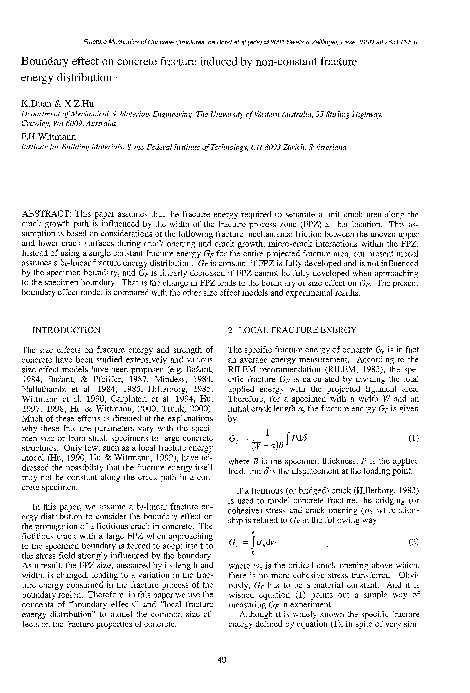 (PDF) Boundary effect on concrete fracture and non-constant fracture energy distribution