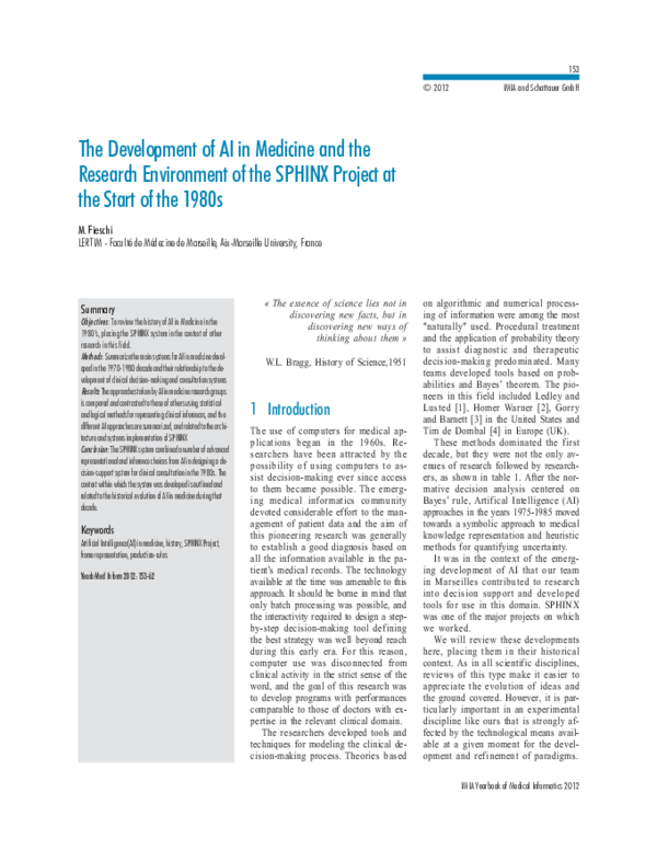 (PDF) The Development of AI in Medicine and the Research Environment of ...