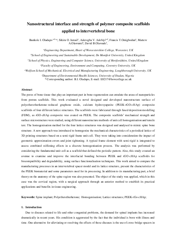 (PDF) Nanostructural interface and strength of polymer composite ...