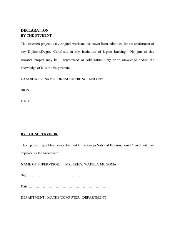 (DOC) EMMANUEL COMPUTER COLLEGE STUDENT REGISTRATION SYSTEM