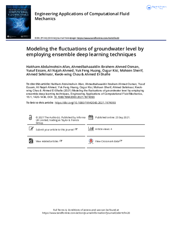 (PDF) Modeling the fluctuations of groundwater level by employing ensemble deep learning techniques