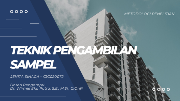(PDF) PPT TEKNIK PENGAMBILAN SAMPEL (PDF) PPT TEKNIK PENGAMBILAN SAMPEL