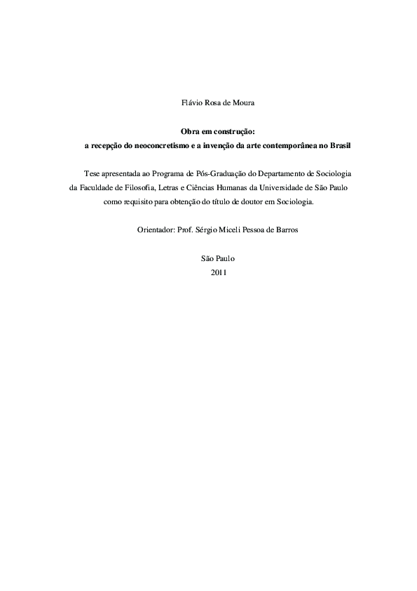 (PDF) Obra em construção: a recepção do neocentrismo e a invenção da ...
