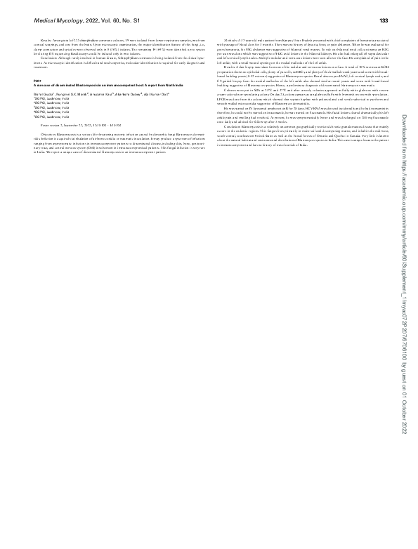 (PDF) P207 A rare case of disseminated Blastomycosis in an ...