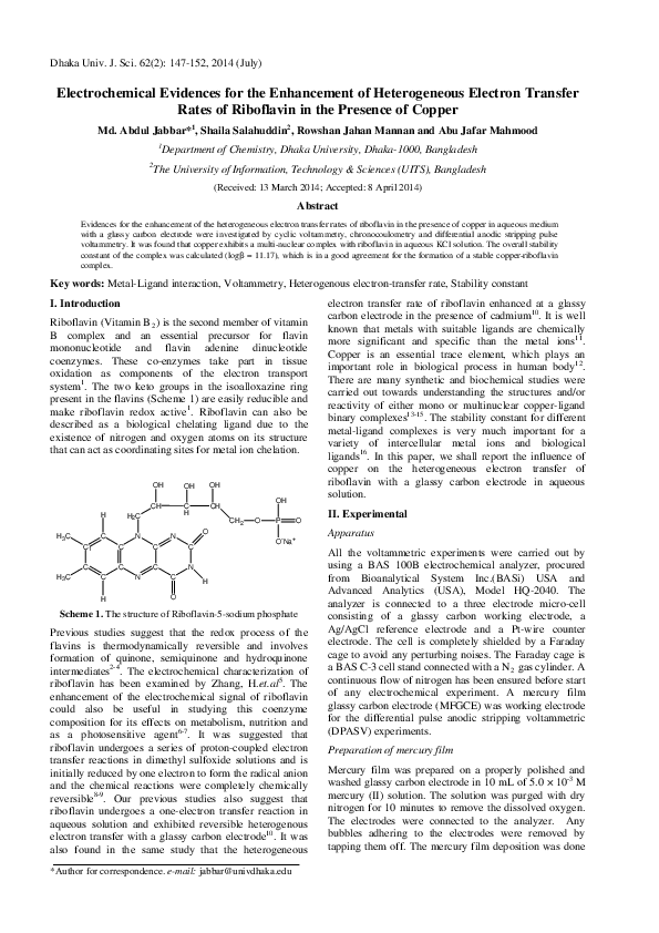 (PDF) Electrochemical Evidences for the Enhancement of Heterogeneous ...