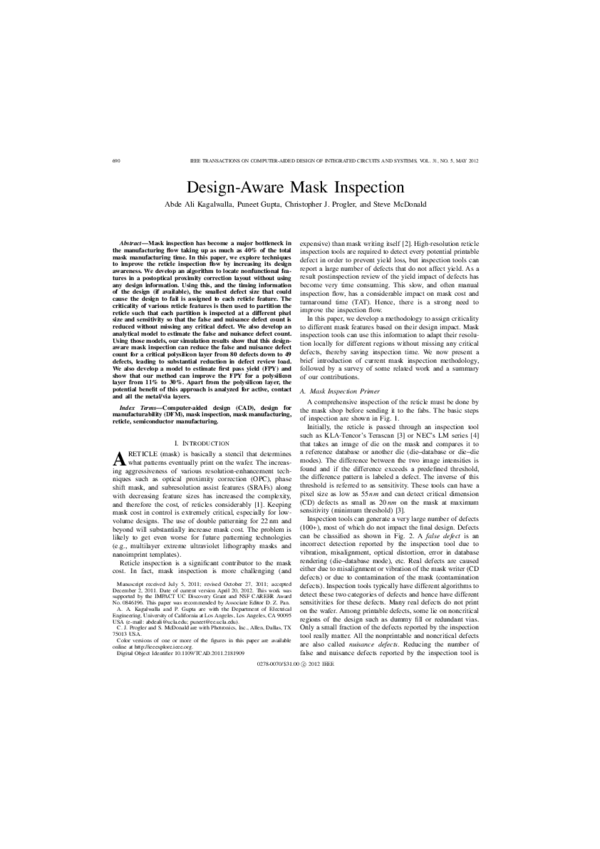 (PDF) Design-Aware Mask Inspection